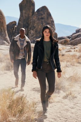 Jayden Shearling Sheepskin Bomber Moto Jacket | Overland