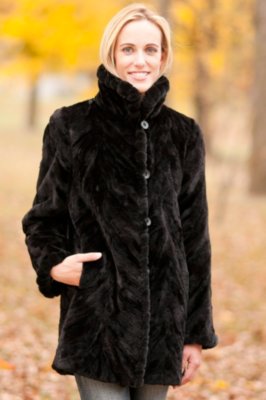 Cadence Reversible Sheared Mink Fur Coat | Overland