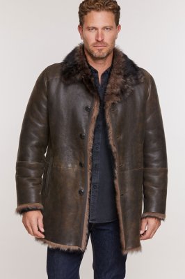 Xander Distressed Toscana Sheepskin Coat – Big (48-52) | Overland