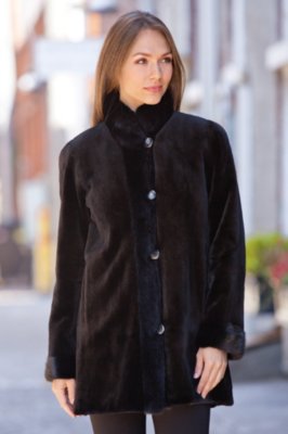 Pamela Reversible Danish Mink Fur Coat | Overland