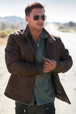 Jake Spanish Shearling Sheepskin Bomber Jacket | Overland