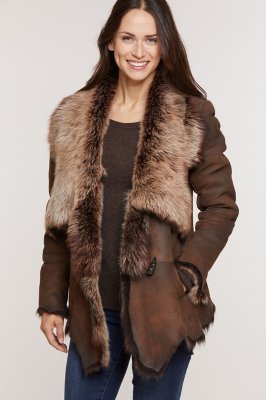 Montana Raw Edge Toscana Sheepskin Coat | Overland