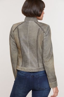Tabitha Distressed Lambskin Leather Jacket | Overland