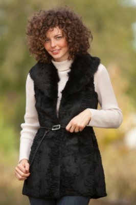 Alexandria Belted Rabbit Fur Vest | Overland