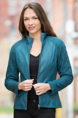 Violet Contrast Leather Jacket | Overland