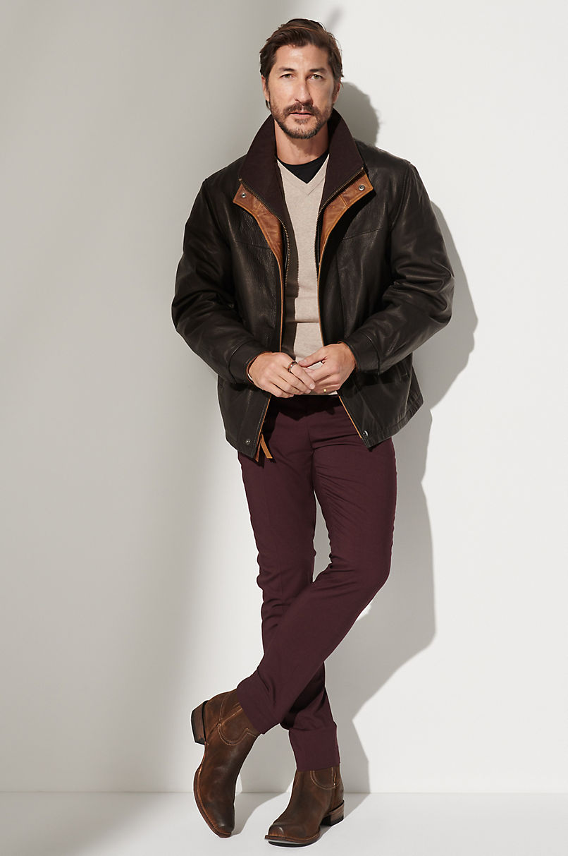 Franklin Distressed Italian Lambskin Leather Jacket Overland ... Franklin Distressed Italian Lambskin Leather Jacket Overland ...