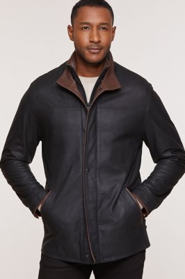 Simon Italian Lambskin Leather Car Coat | Overland