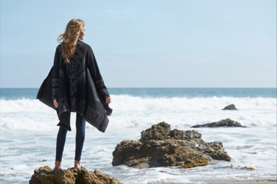 Serenity Reversible Peruvian Alpaca Wool Open Sweater Cape | Overland