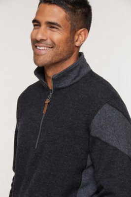 Amerigo Italian Wool-Blend Fleece Quarter-Zip Pullover | Overland
