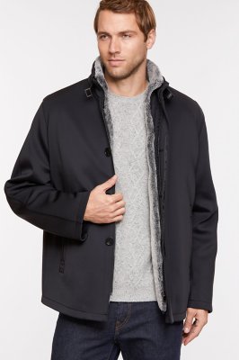 Stuart Microfiber Coat with Removable Shearling Lining | Overland