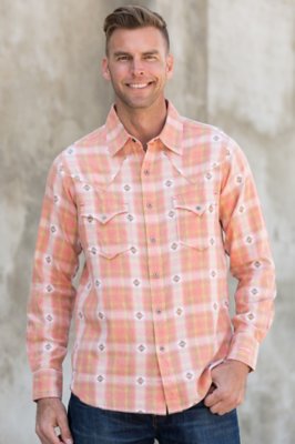Ryan Michael Ombre Dobby Plaid Cotton Shirt | Overland