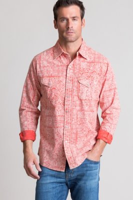 Ryan Michael Bandana Print Cotton Western Shirt | Overland