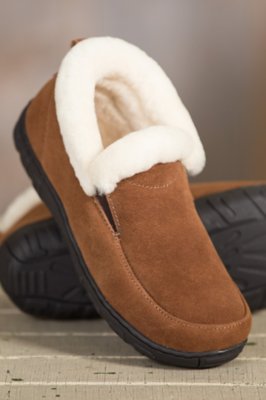 Women’s Overland Harper Shearling-Lined Suede Slipper Shoes | Overland