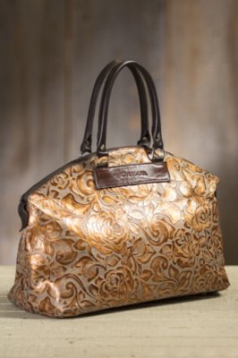 Overland Galena Tooled Leather Crossbody Handbag | Overland