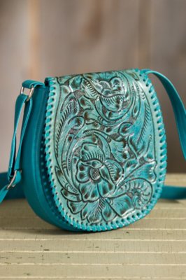 Overland Payson Tooled Leather Crossbody Handbag | Overland