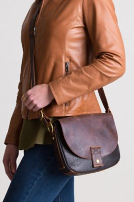 Roma Two-Tone Leather Convertible Crossbody Shoulder Bag | Overland