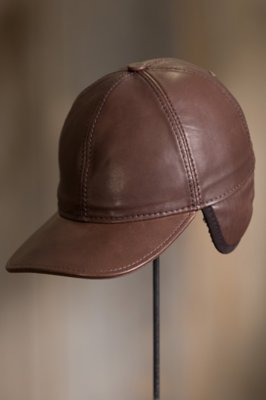 Shearling-Lined Spanish Lambskin Leather Baseball Cap | Overland