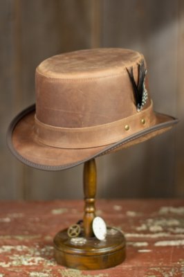 Steampunk Leather Stoker Hat | Overland