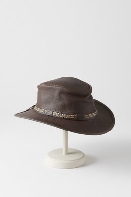 Ridgeway Crushable American Bison Leather Outback Hat | Overland