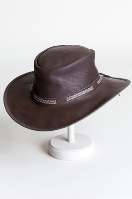 Ridgeway Crushable American Bison Leather Outback Hat | Overland