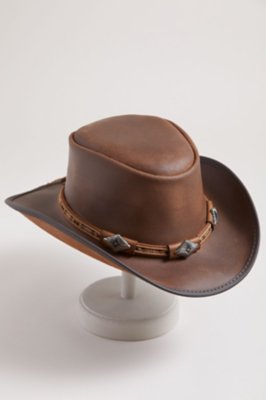 Calgary Leather Cowboy Hat with Conchos | Overland