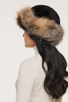 Sheared Beaver Fur Cossack Hat with Fox Fur Trim | Overland