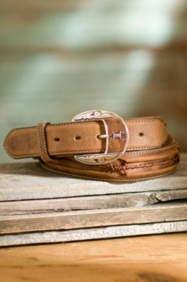 Fenced In Barbed Wire Leather Belt | Overland