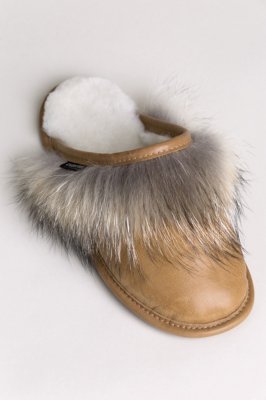 Women’s Camilla Shearling-Lined Brazilian Leather Scuff Slippers with ...