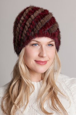 Knitted Danish Mink Fur Beanie Hat | Overland