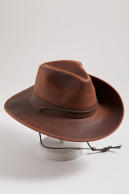 Aussie Distressed Leather Outback Hat | Overland