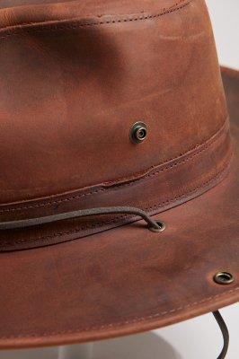 Aussie Distressed Leather Outback Hat | Overland