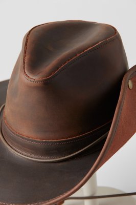 Aussie Distressed Leather Outback Hat | Overland
