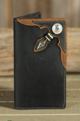 Stockyards Rawhide Leather Checkbook Wallet | Overland