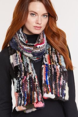 Caledonia Knitted Danish Mink Fur Scarf | Overland