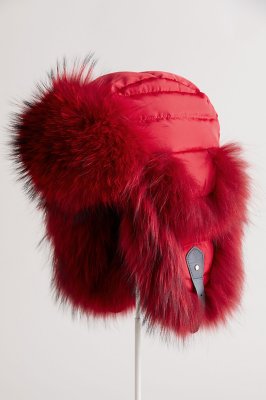 Ruby Down-Filled Trapper Hat with Raccoon Fur Trim | Overland