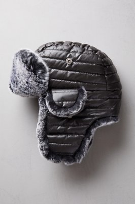 Quilted Trapper Hat with Rex Rabbit Fur Lining | Overland