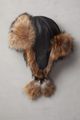 Lambskin Leather Aviator Hat with Fur Trim | Overland