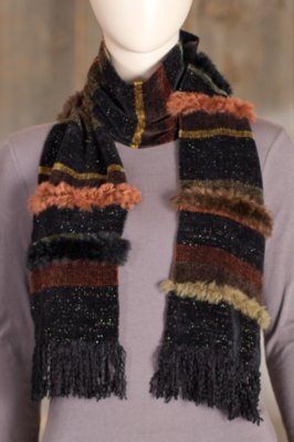 Chenille and Sheared Beaver Fur Scarf | Overland