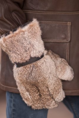 Men's Grizzly Gauntlet Leather and Rabbit Fur Gloves | Overland