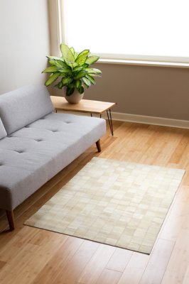 4' x 6' Exotic Tiled Argentine Cowhide Area Rug | Overland